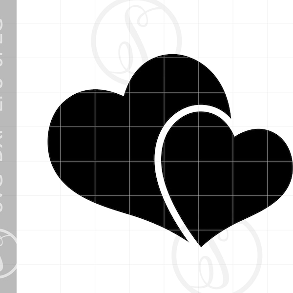 Two Hearts Svg - Etsy