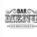 Classic BAR MENU Sign Art | Bar Menu SVG Dxf Eps | Party Sign Cut File ...