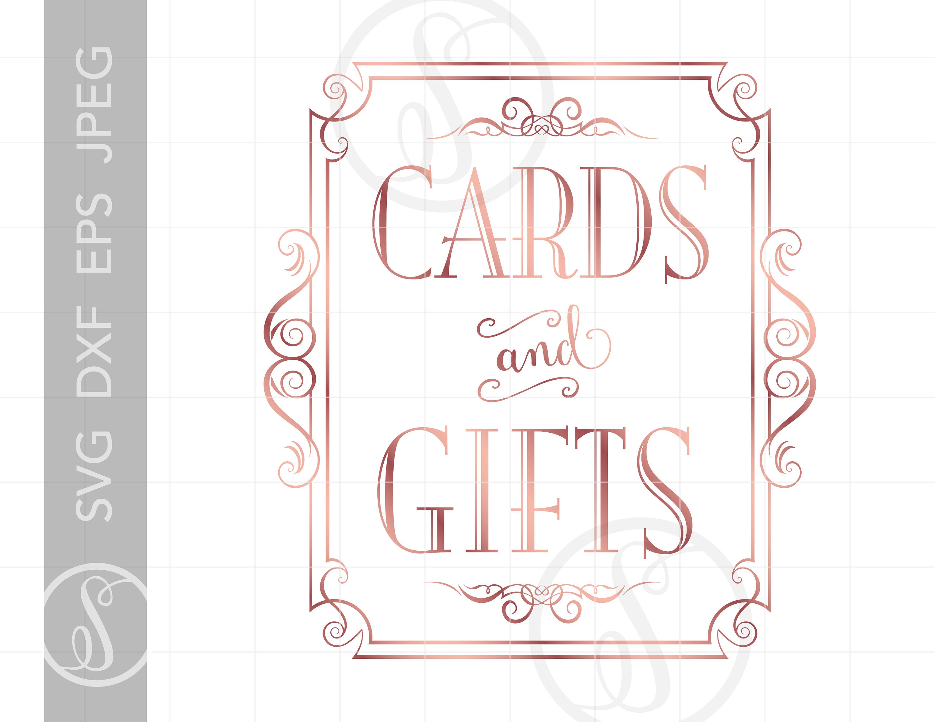 Rose Gold Wedding Svg Vector Clipart Wedding Cards and Gifts - Etsy