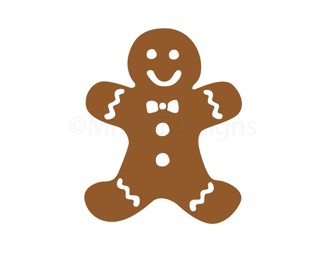 Gingerbread Man SVG Gingerbread Man Cut File Gingerbread | Etsy