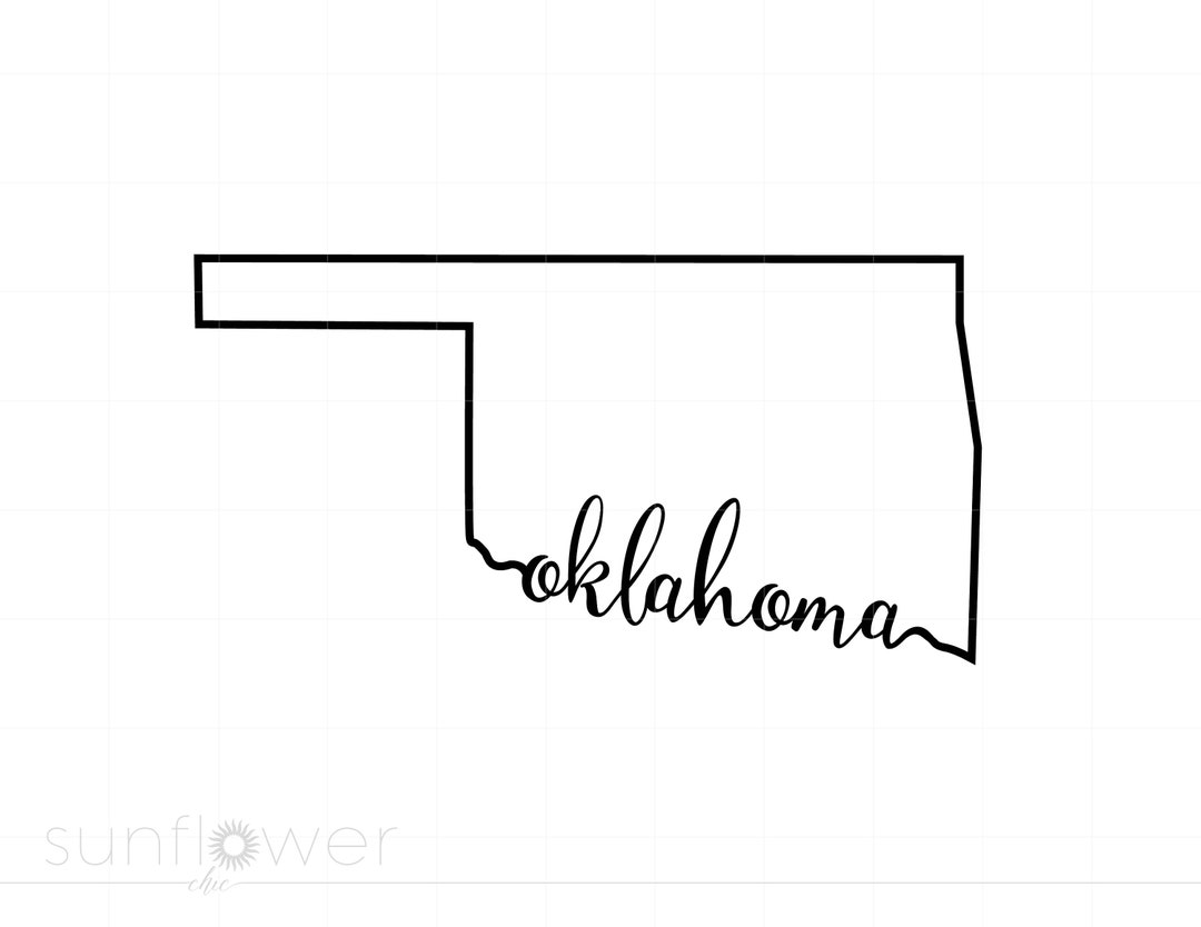 Oklahoma Script SVG Downloads, Love Oklahoma Outline Svg, Oklahoma Cut ...