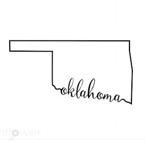 Oklahoma Script SVG Downloads, Love Oklahoma Outline Svg, Oklahoma Cut ...