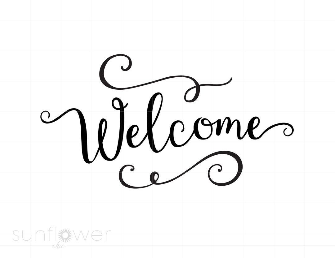 Welcome Script Svg, Wedding Welcome Sign Art Svg Png Cricut Silhouette ...