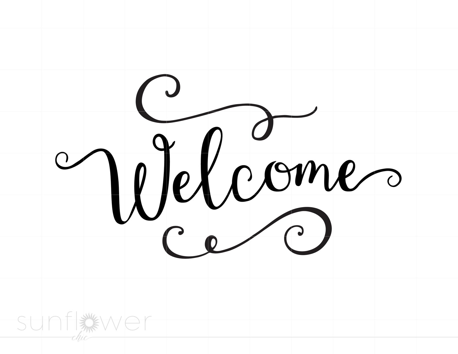Welcome Script Svg, Wedding Welcome Sign Art Svg Png Cricut Silhouette ...