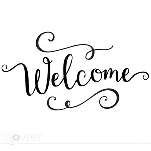 Welcome Script Svg, Wedding Welcome Sign Art Svg Png Cricut Silhouette ...