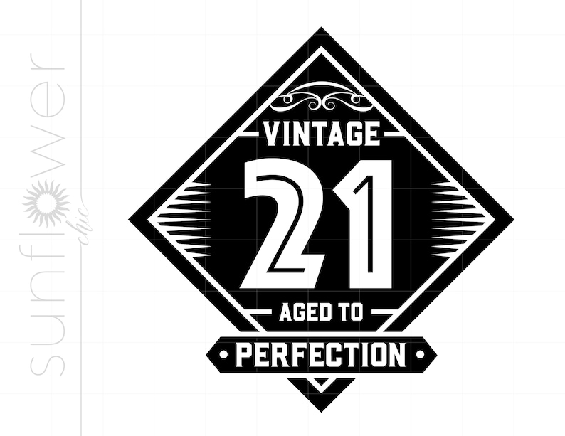 Vintage 21 SVG Clipart Vintage 21 Cut File for Cricut - Etsy