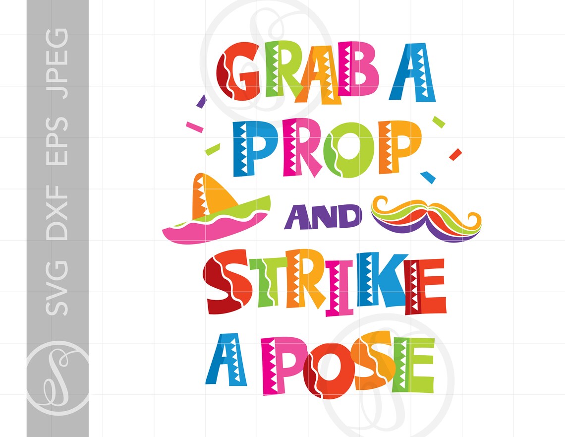 Fiesta Party Photo Svg Art Photo Prop Sign Svg Cut Files | Etsy