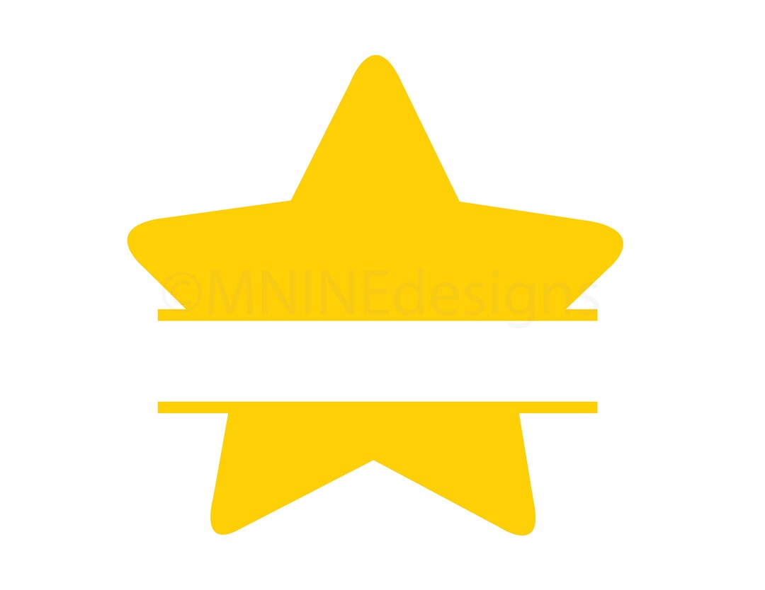 Star Frame SVG Star Split Frame Cut File Star Split Frame - Etsy