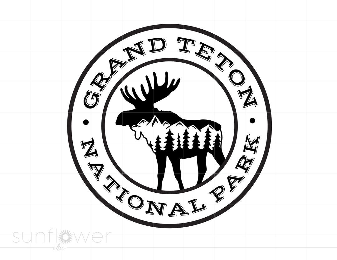 Grand Teton National Park Svg, Wyoming Svg, National Park Moose Cricut ...