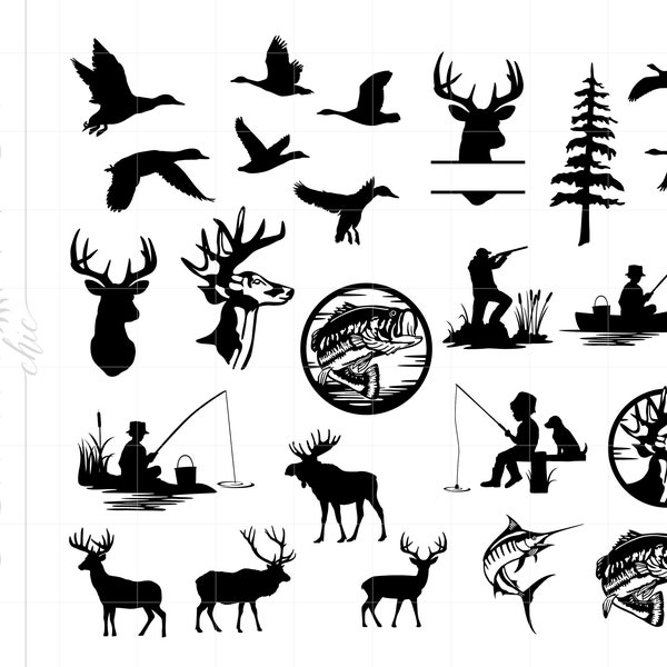 Deer Fish Silhouette - Etsy