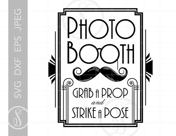 Art Deco Photo Booth Svg Art Art Deco Svg Cut Files Party | Etsy