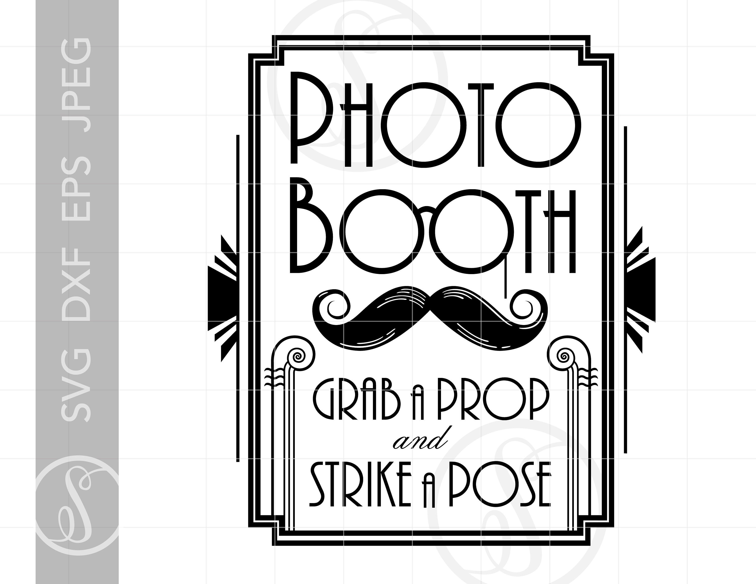 Art Deco Photo Booth Svg Art Art Deco Svg Cut Files Party - Etsy