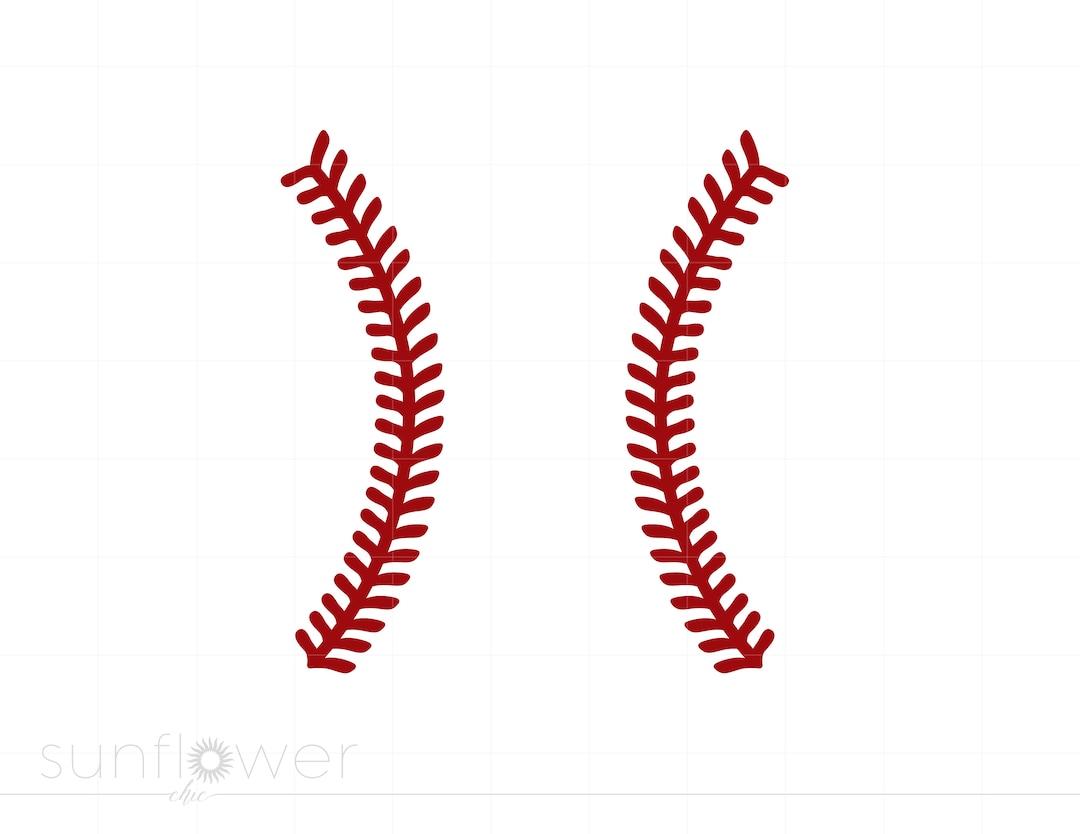 Baseball Laces SVG Download, Softball Stitches Svg Clipart Download ...