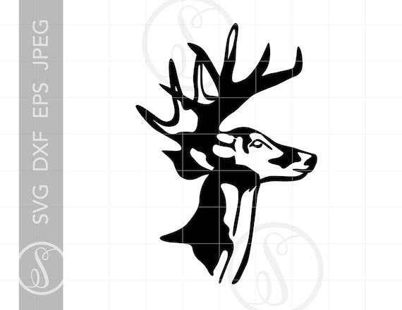 Silueta De Cabeza De Ciervo