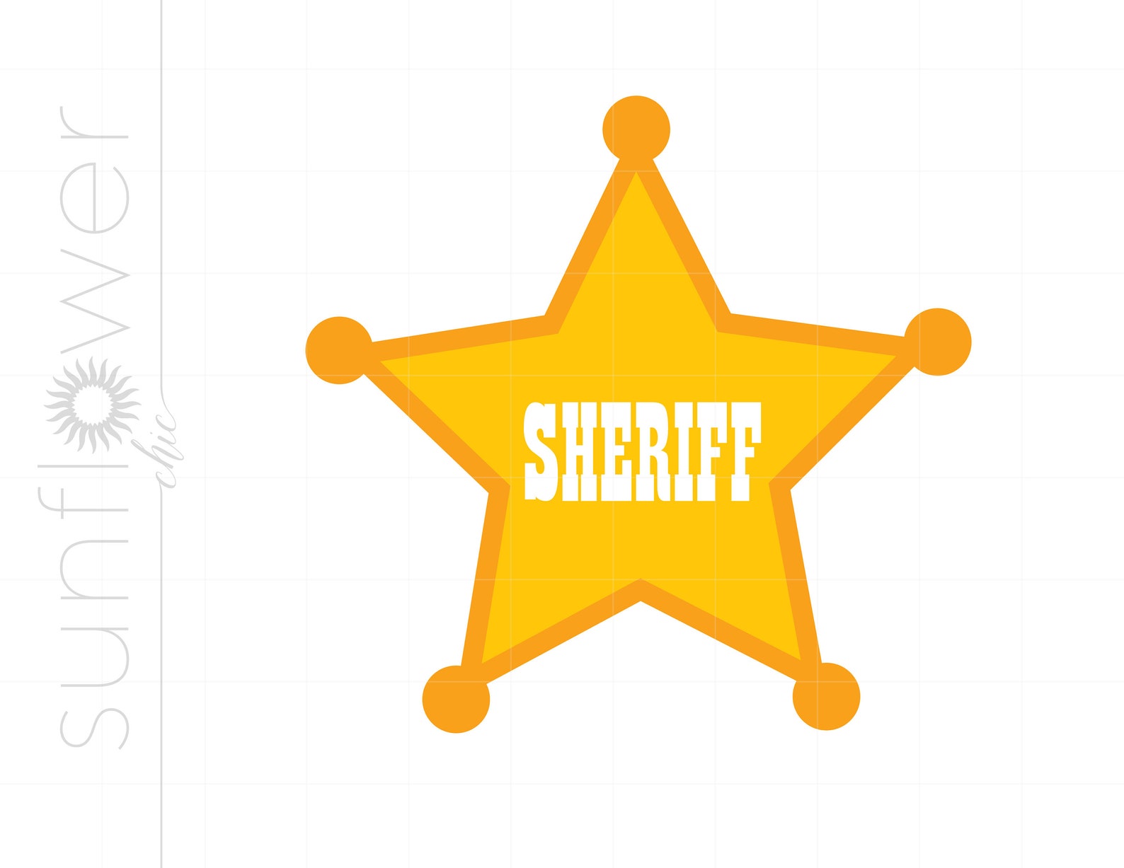 Sheriff Badge SVG Sheriff Badge Clipart Sheriff Badge Cut - Etsy