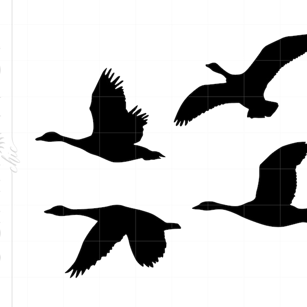 Laser File Geese Flying - Etsy