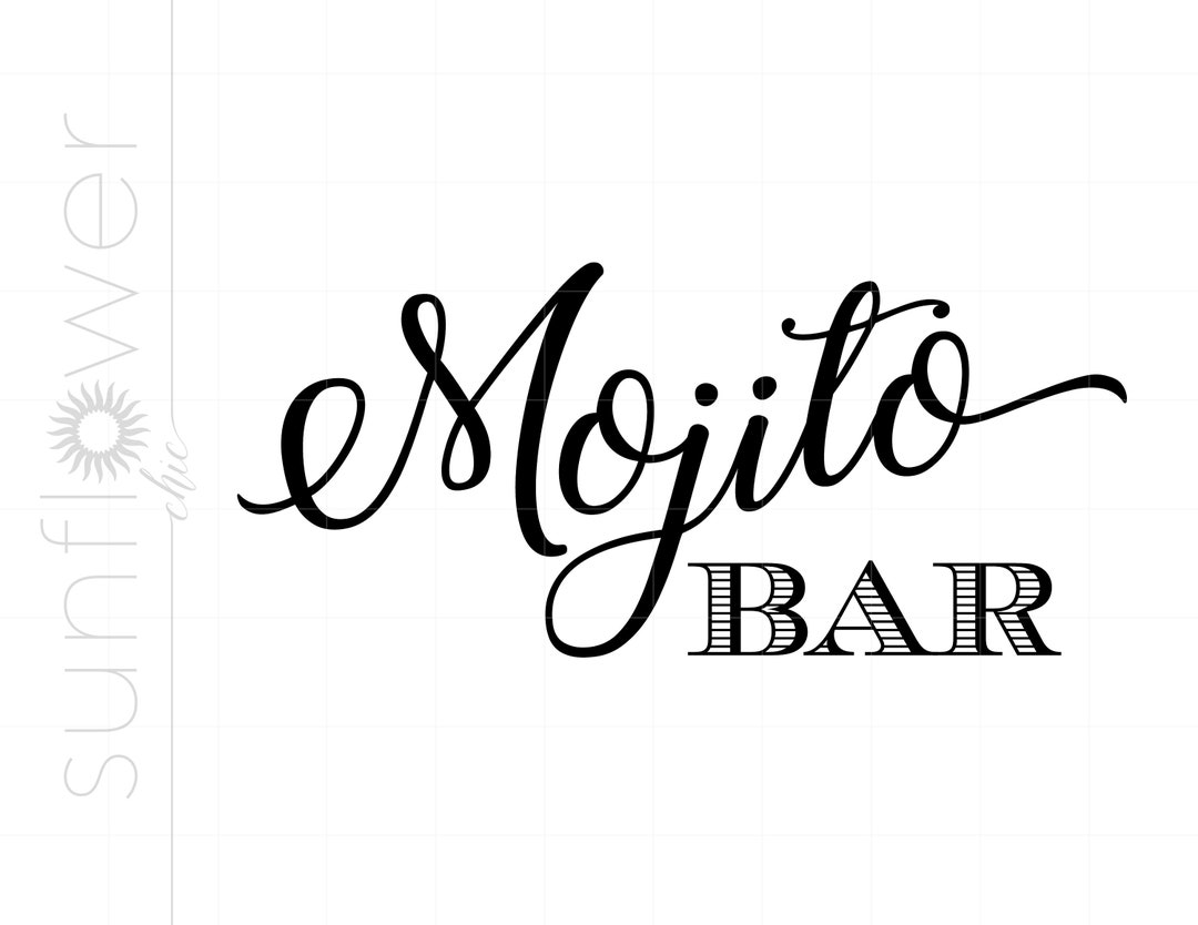 Svg Party Bar Signs | Mojito Bar Svg File | Mojito Svg | Drinking Quote ...