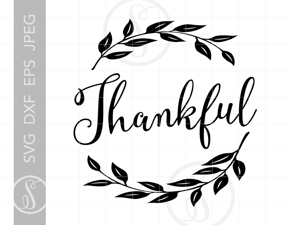 Thankful SVG Thankful SVG Clipart Thankful Cut File for - Etsy