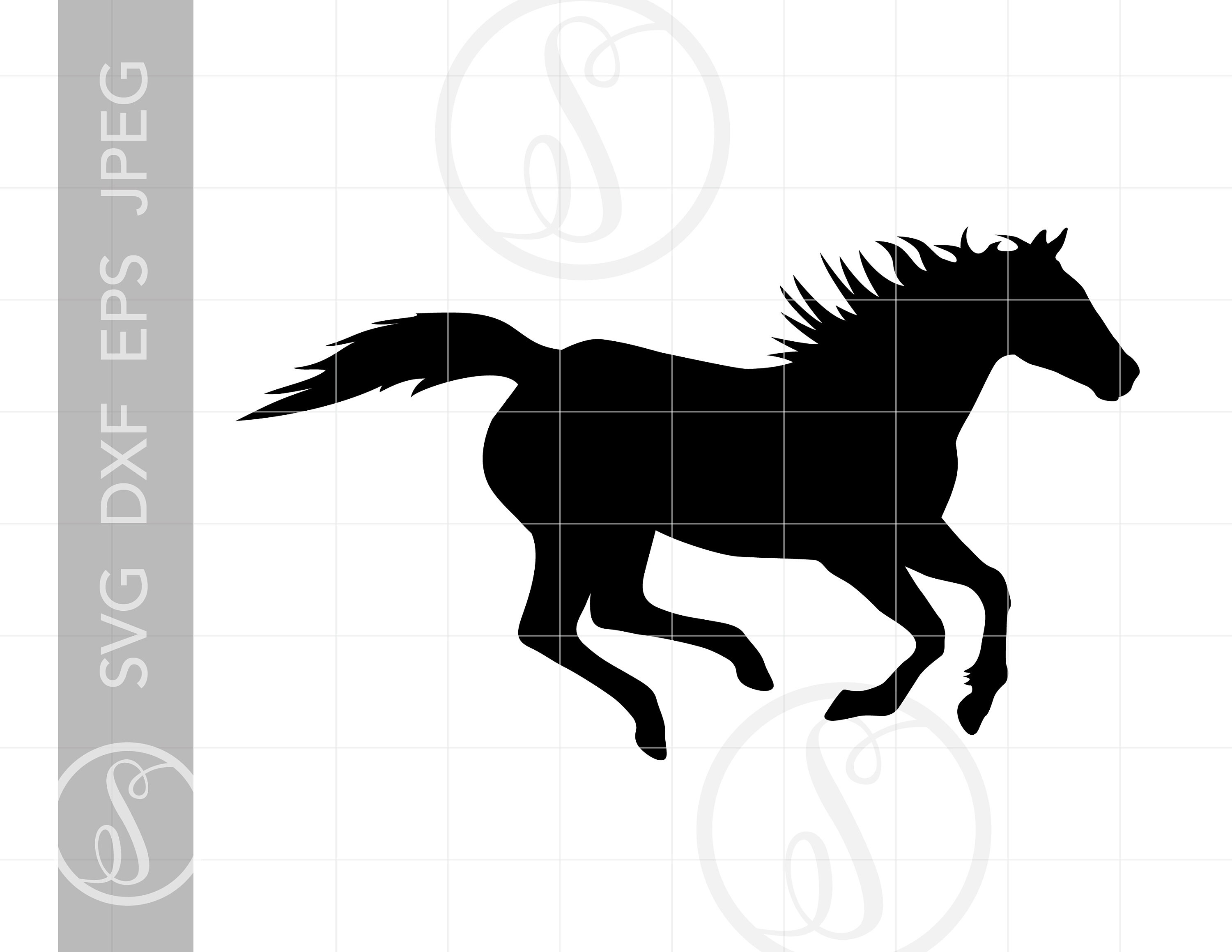 Running Horse SVG Horse Clipart Running Horse Silhouette | Etsy