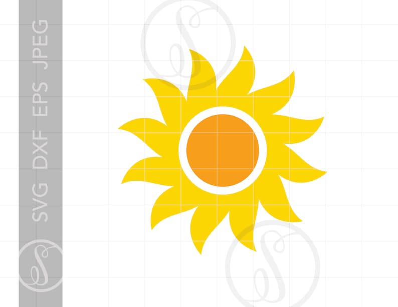 Sun Shape SVG Sun Shape Clipart Sun Shape Silhouette Cut - Etsy
