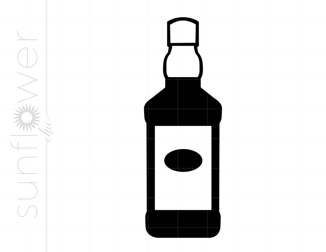 Whiskey Bottle SVG | Whiskey Bottle Clipart | Whiskey Bottle Silhouette ...