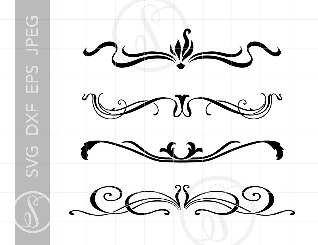 Nouveau HEADERS Art SVG Dxf Eps Jpeg Paris Clipart Headers - Etsy