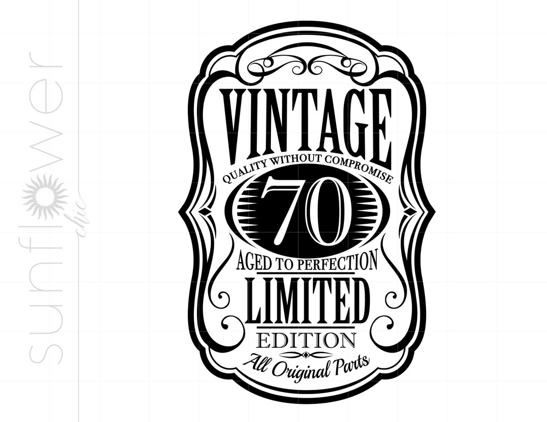 70th Birthday SVG Download, Vintage 70 Svg, Born in 1970 Svg, Vintage ...