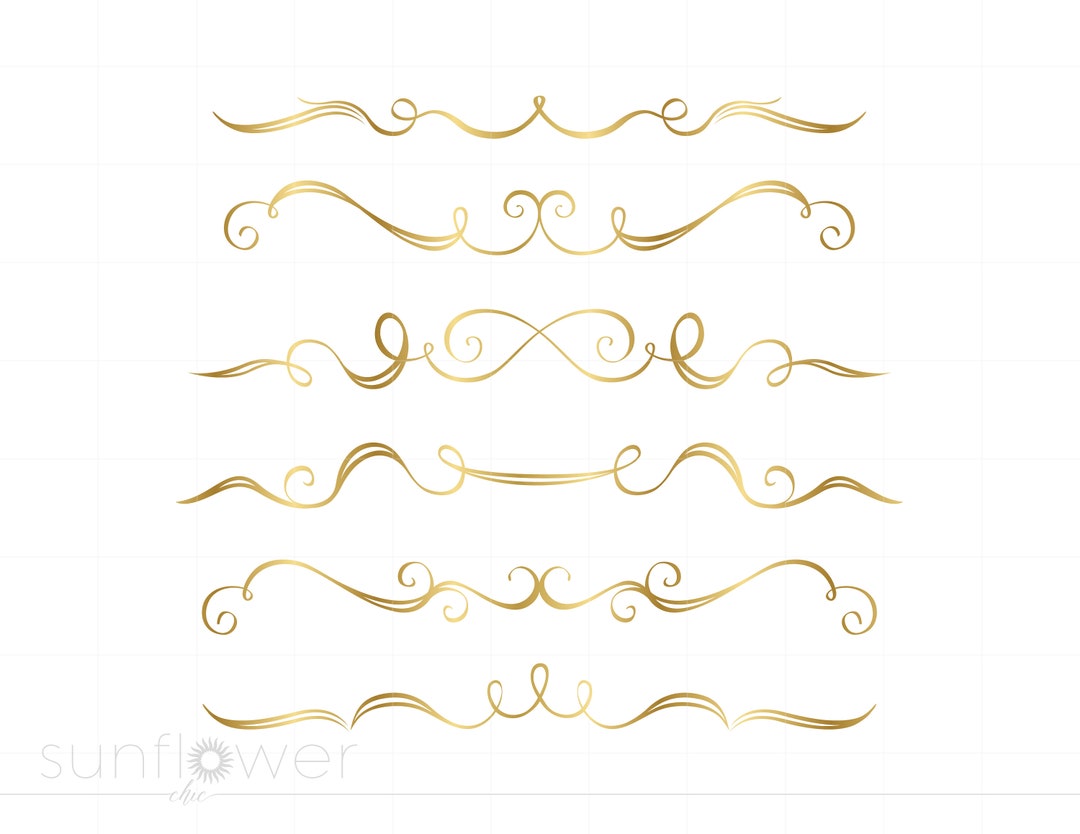 Gold Elegant Headers Art Svg Png Jpg, Gold Header Svg Clipart Downloads ...