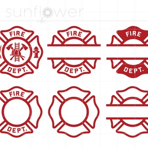 Fire Dept Svg Downloads | Fire Fighter Svg | Fireman Svg | Red Fire ...