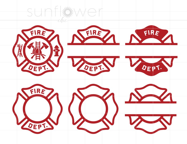 Fire Dept Svg Downloads Fire Fighter Svg Fireman Svg Red - Etsy