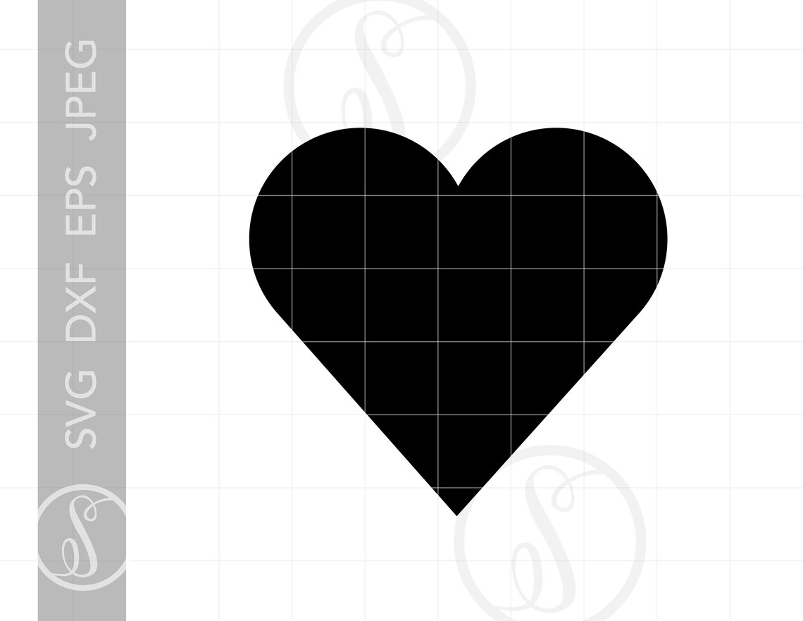Heart SVG Heart Clipart Download Heart Cut File for Cricut | Etsy