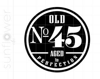 45th Birthday Svg - Etsy