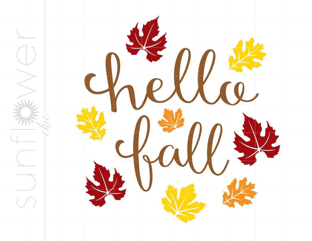 Hello Fall SVG | Hello Fall Cricut | Fall Thanksgiving Svg | Hello Fall ...