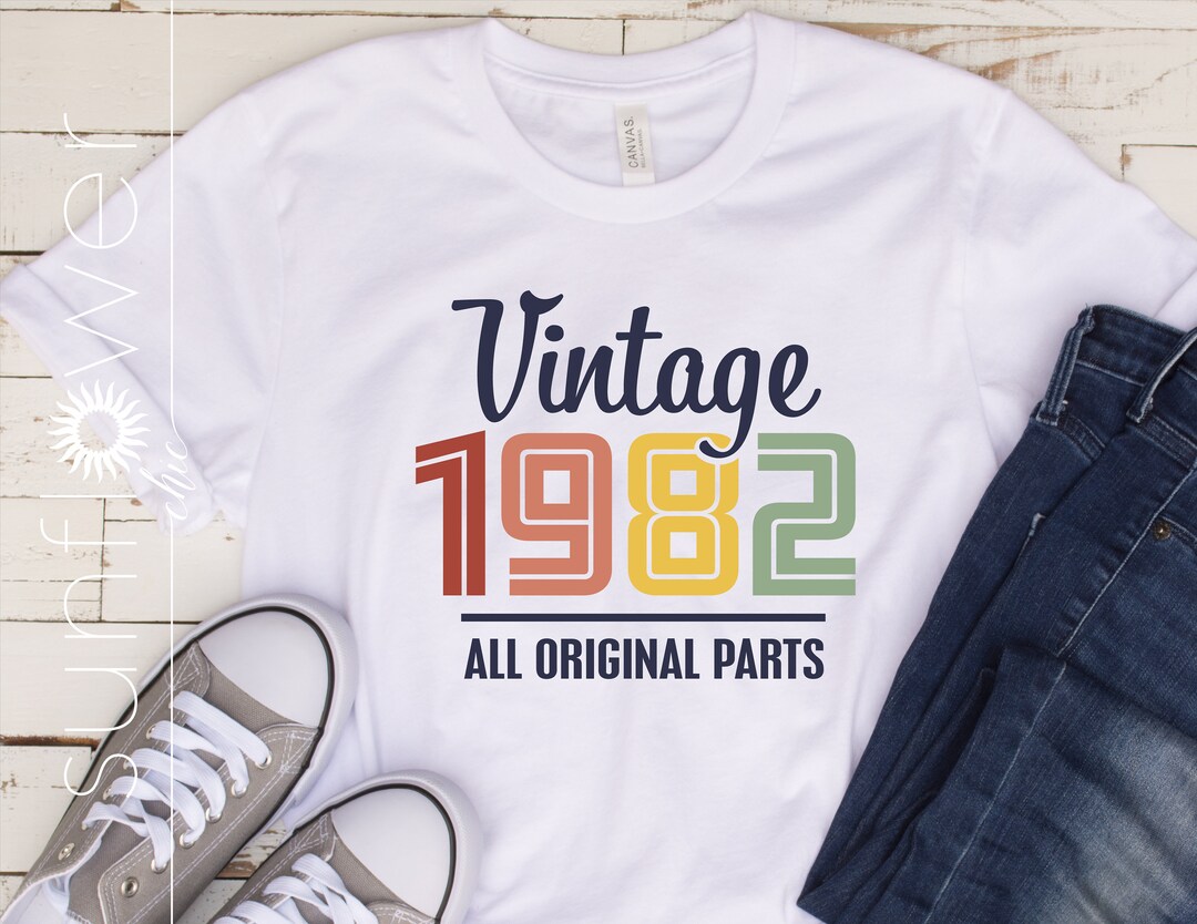 1982 Svg | 1982 Birthday SVG | Vintage 1982 Original Parts Svg ...