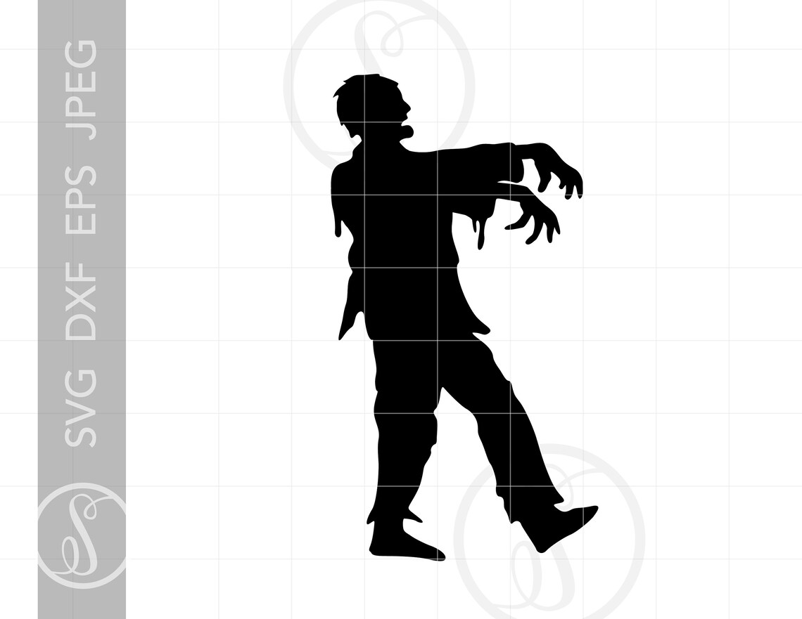 Zombie SVG Halloween Zombie Clipart Walking Zombie | Etsy