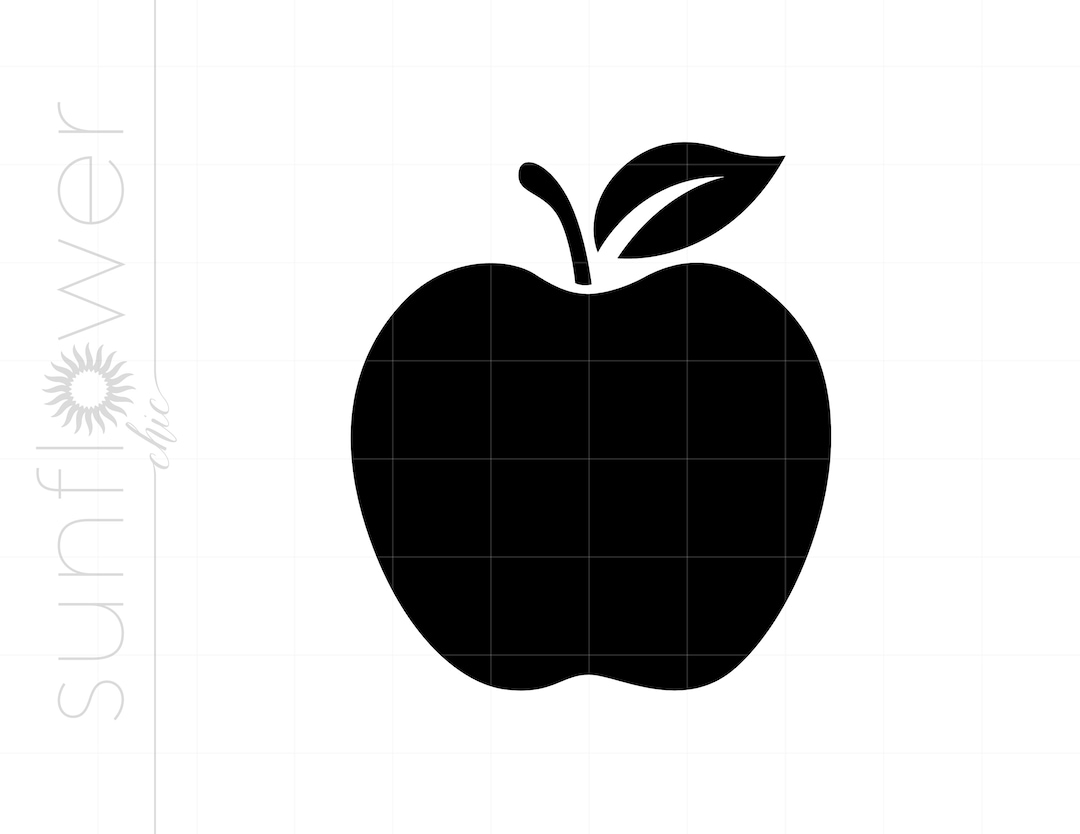 Apple SVG | Apple Clipart | Apple Silhouette Cut File | Apple Svg Jpg ...