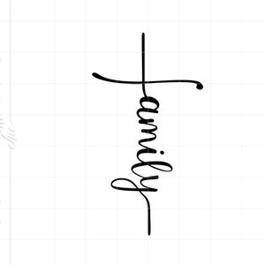 FAMILY CROSS Script Svg Cut Files Clipart Downloads | Family Svg Dxf ...