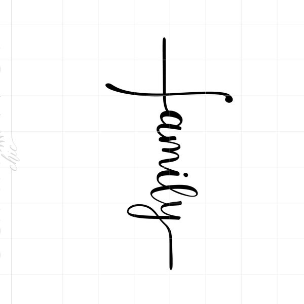 Family Cross Clipart - Etsy