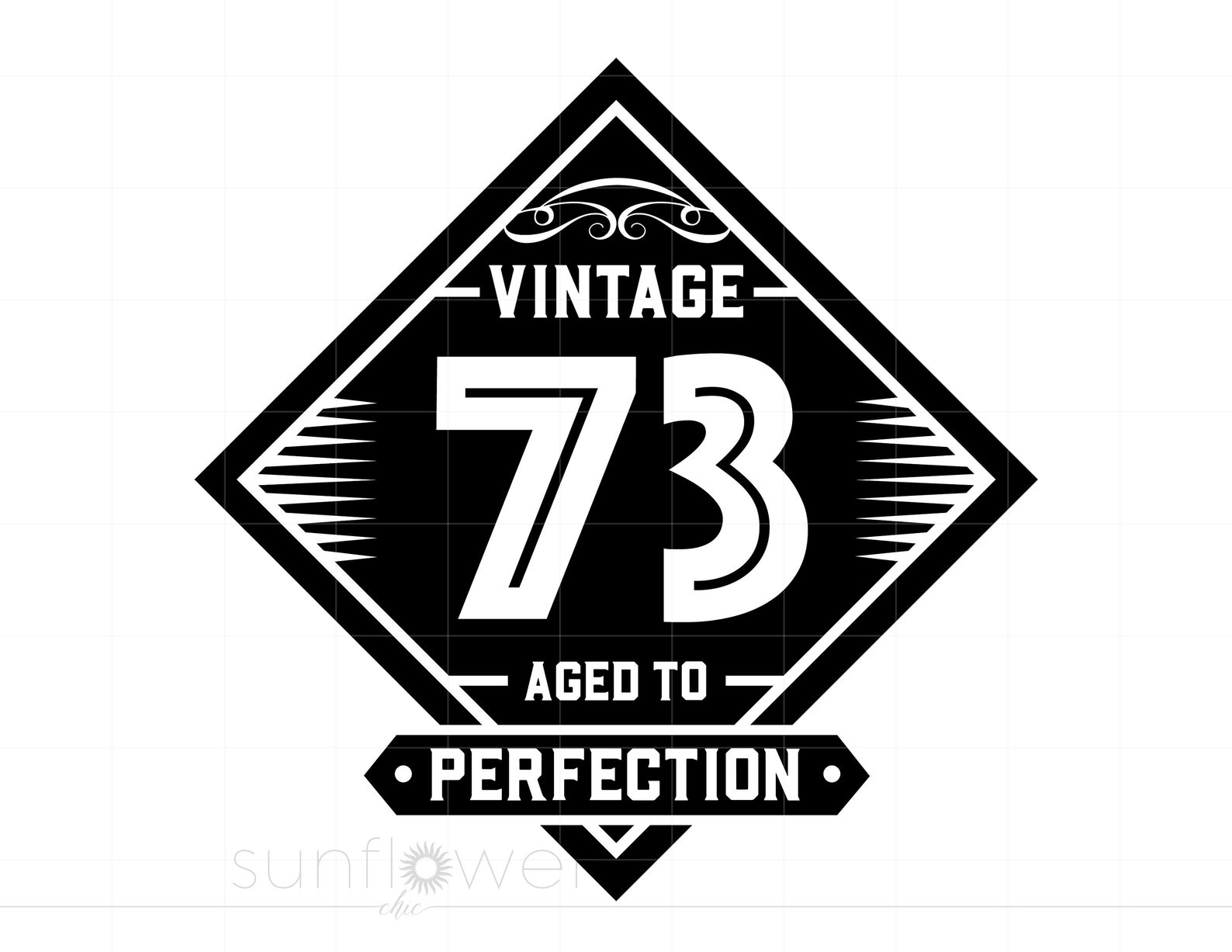 73 SVG Clipart | Vintage 73 Cut File for Cricut | Vintage 73 Aged to ...