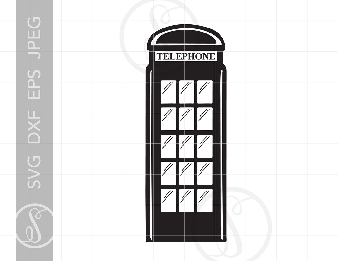 Phone Booth SVG | Phone Booth Clipart | Phone Booth Silhouette Cut File ...