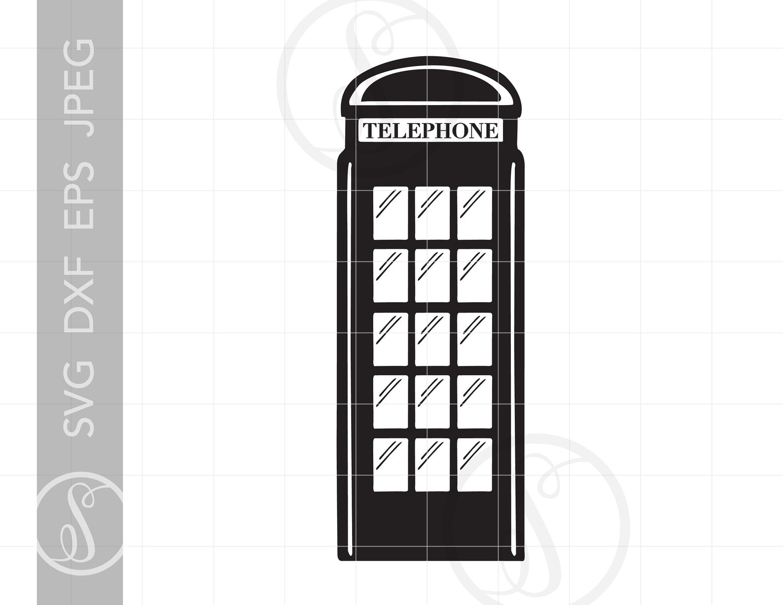 Phone Booth SVG Phone Booth Clipart Phone Booth Silhouette - Etsy