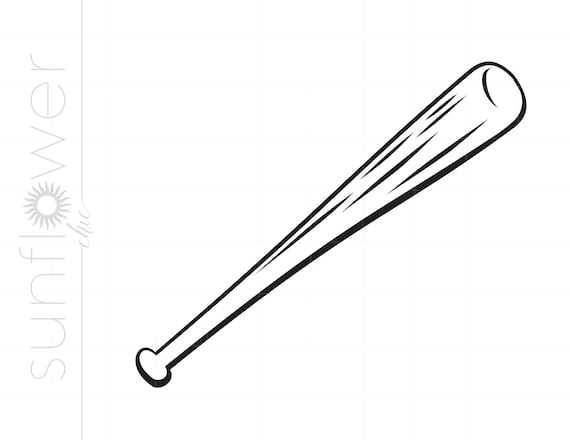 Baseball Bat Outline Clip Art