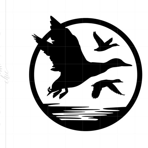 Flying Ducks Design SVG Ducks Silhouette Download Cut File - Etsy
