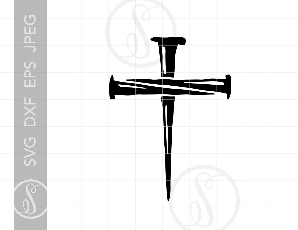 Nail Cross SVG Nail Cross Clipart Christian Nail Cross - Etsy
