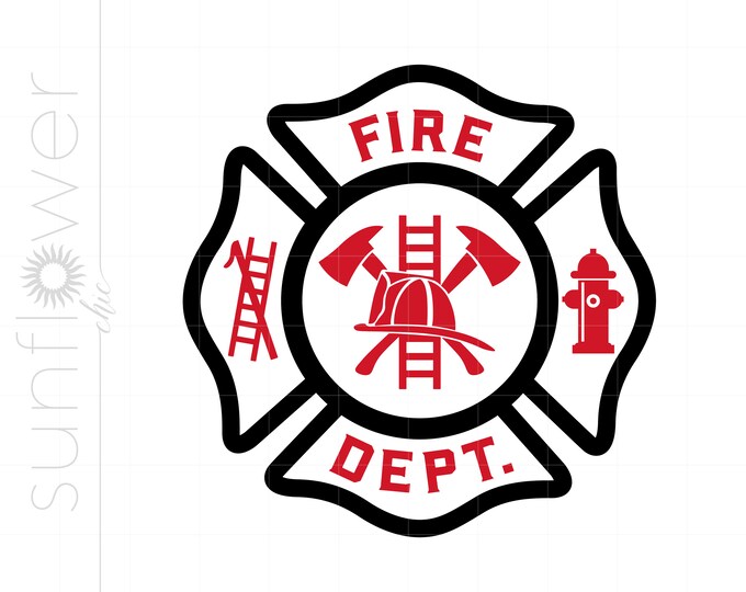 Fire Dept Svg File Fire Rescue Svg Fire Department Svg Maltese Cross ...
