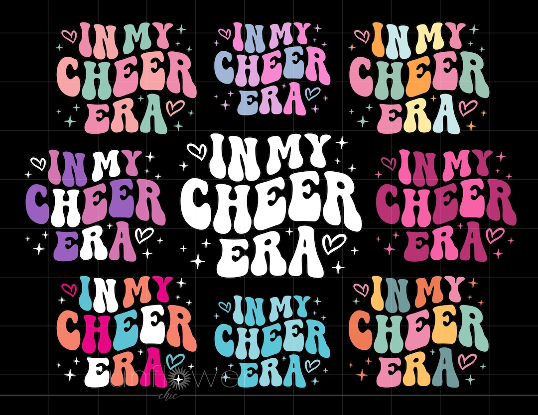 In My Cheer Era Svg Bundle, Groovy Letters Cheer Shirt Art Svg Png ...