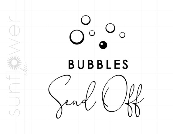 Wedding SVG Wedding Bubbles Send off Cut File Minimalist - Etsy