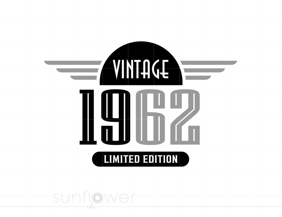 60th Birthday SVG Downloads | Retro 1962 Birthday Cricut Silhouette Cut ...