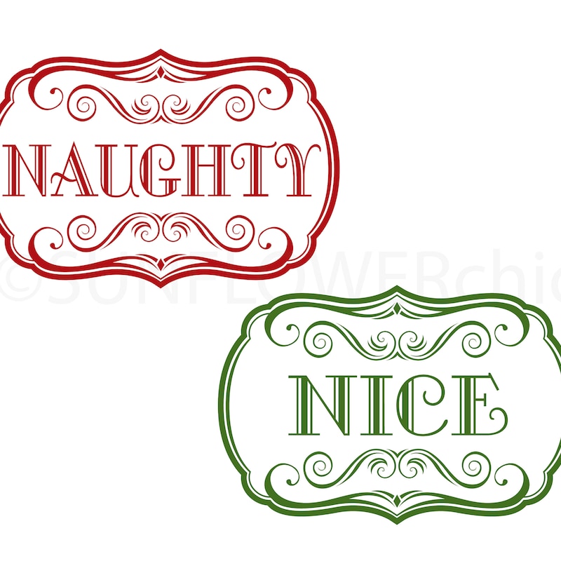 Naughty or Nice Sign - Etsy