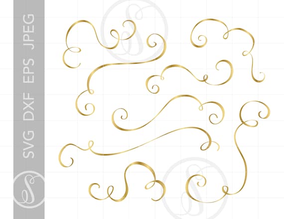 Gold Doodles Svg Cut Files Clipart Downloads Doodle | Etsy